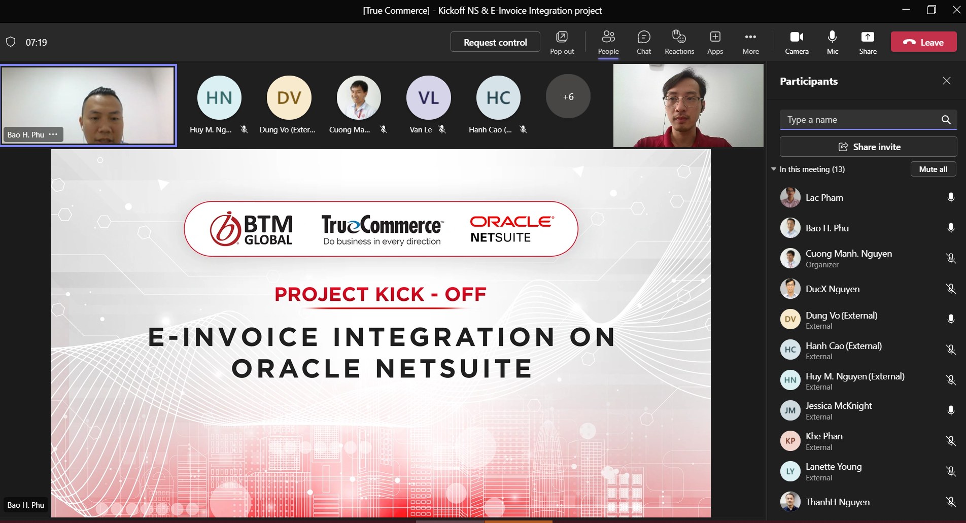 Khởi động Dự án Tích Hợp Hóa đơn điện Tử Vào Hệ Thống Oracle Netsuite ...